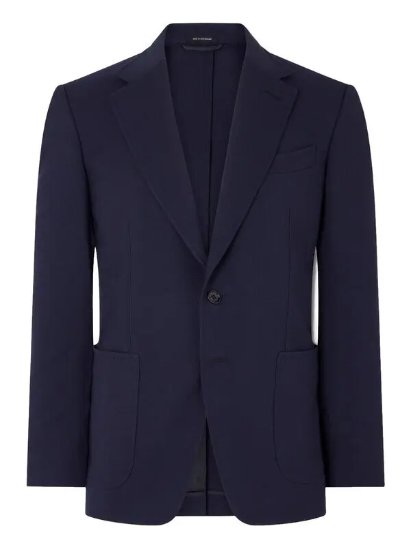 TOM FORD Atticus Wool-blend Blazer - Blue