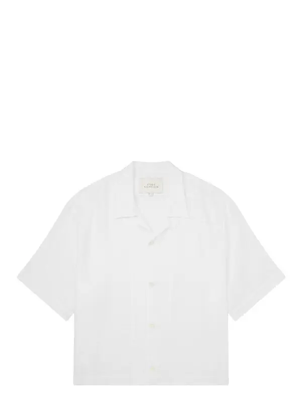 Studio Nicholson Convertible-collar Linen Shirt - White