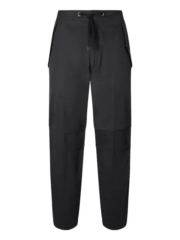 TOM FORD Straight-leg Cotton-twill Drawstring Trousers - Black