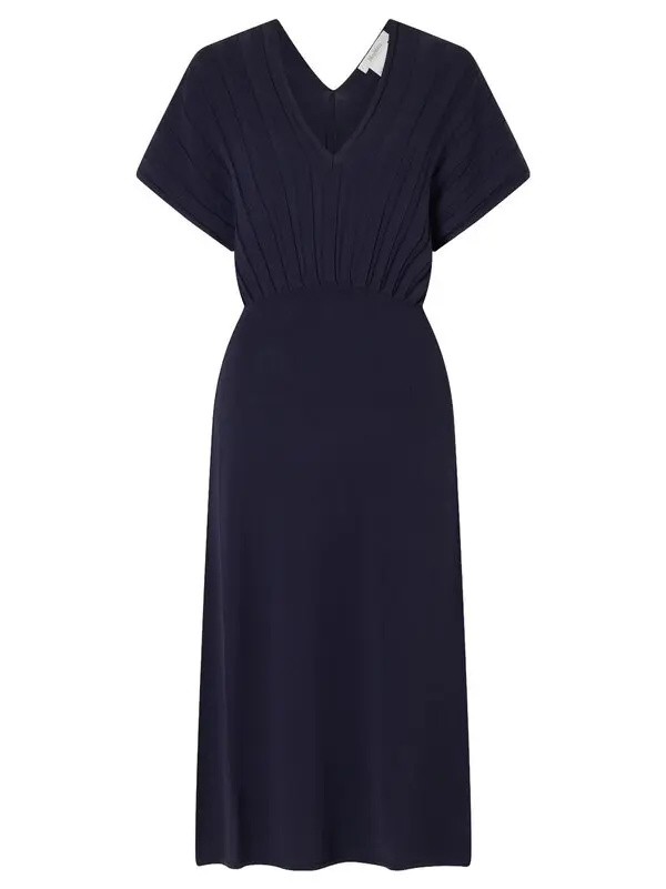 Max Mara Woven Midi Dress - Blue