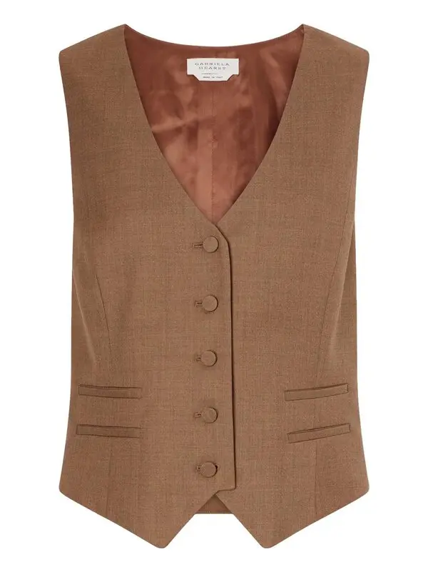 Gabriela Hearst Coleridge Wool Vest - Brown