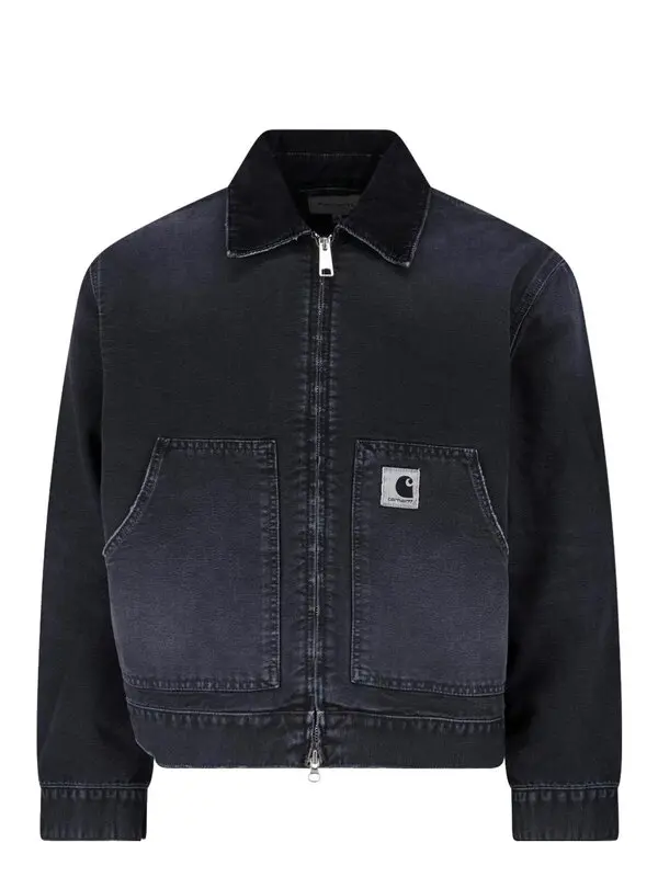 Carhartt Work In Progress Og Arcan" Organic Cotton Zip Jacket - Black