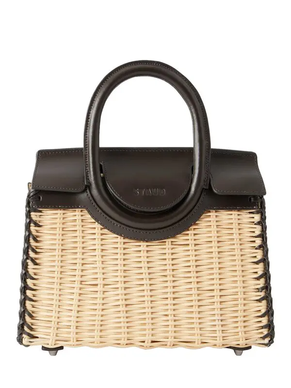 Staud Maude Mini Raffia Tote - Neutrals
