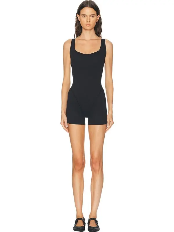 NIKESKIMS Matte Corset Onesie - Obsidian