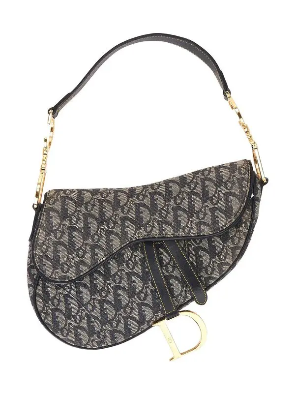 Dior Trotter Oblique Saddle Bag - Blue