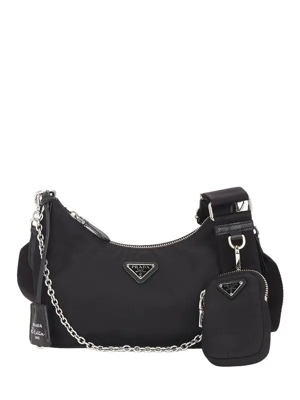 Prada Re-edition 2005 Re-nylon Shoulder Bag - Black