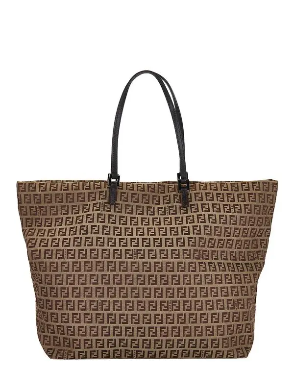 Fendi Zucchino Tote Bag - Brown
