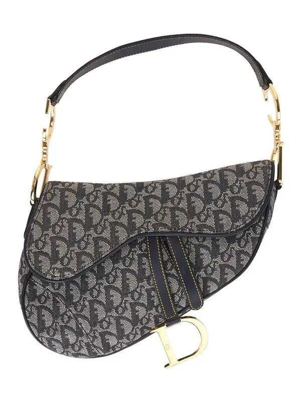 Dior Trotter Oblique Saddle Bag - Blue