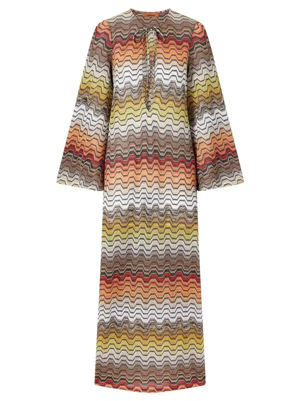 Missoni Mare Striped Metallic Crochet-knit Coverup - Multi