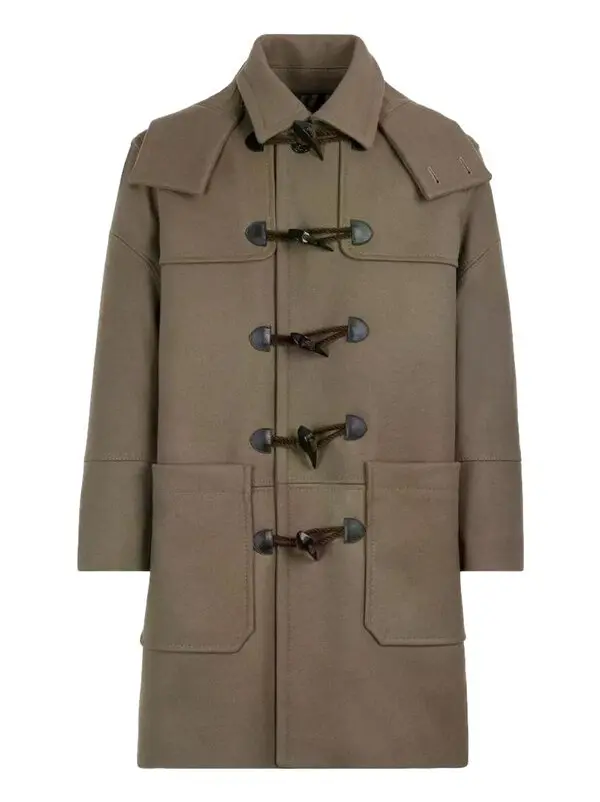 Roberto Cavalli Detachable Hood Duffle Coat - Green