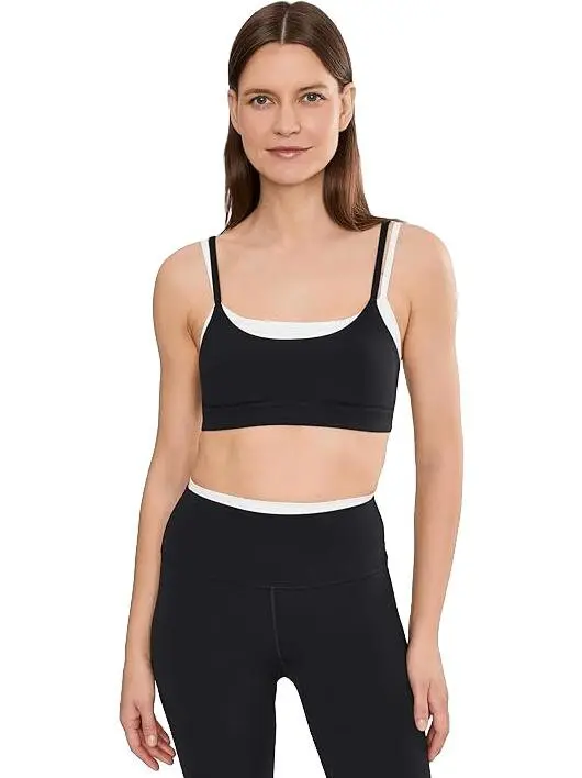 Splits59 Elliah Airweight Double Layer Bra Bra /white - Black