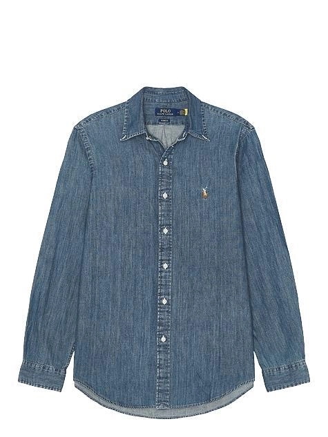 Polo Ralph Lauren Sport Shirt In Blue - Denim