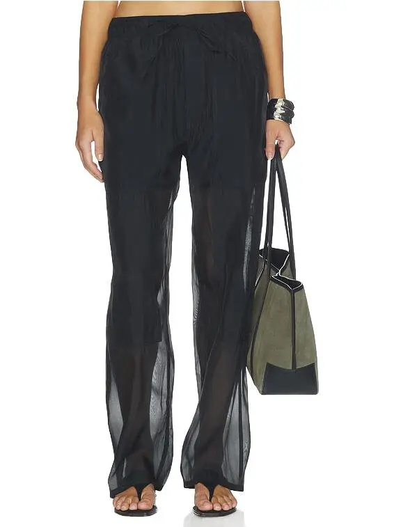 Rag & Bone Organza Wide Leg Trousers - Black
