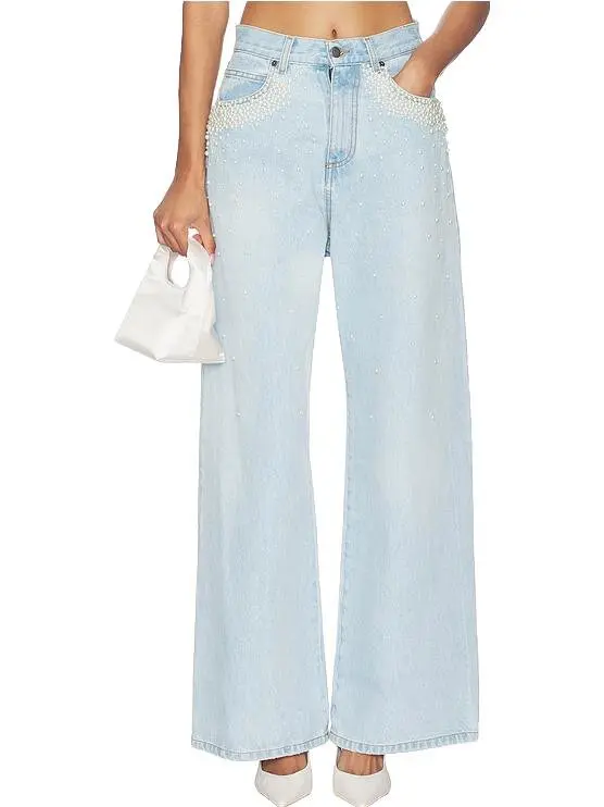 Giuseppe Di Morabito Embellished Denim Trousers - Light Blue