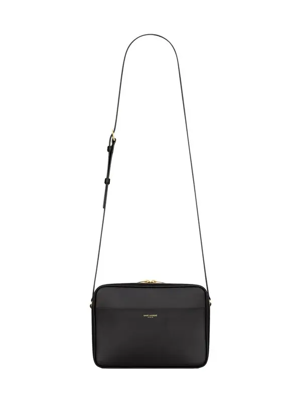 Saint Laurent Leather Camera Bag Shoulder Bag - Black