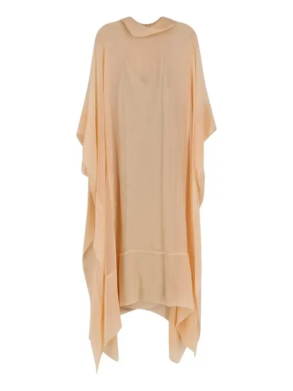 Alberta Ferretti Silk Chiffon Dress - Orange