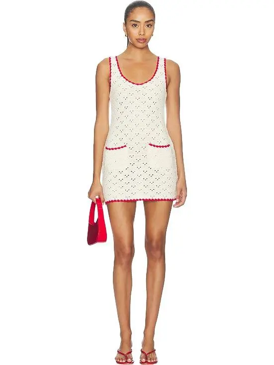 Majorelle Madisen Crochet Knit Mini Dress - Ivory