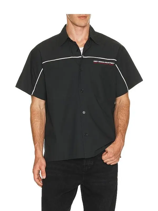 Obey Camber Woven Shirt In . Also - Black
