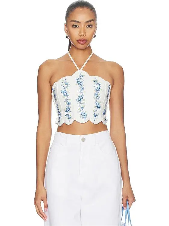 Agua Bendita Serenity Ivy Top - White
