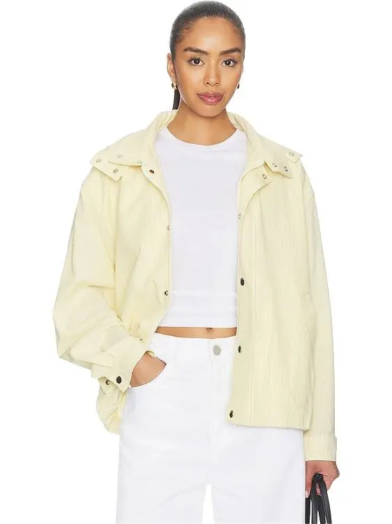 FRAME The Seersucker Track Jacket - Yellow