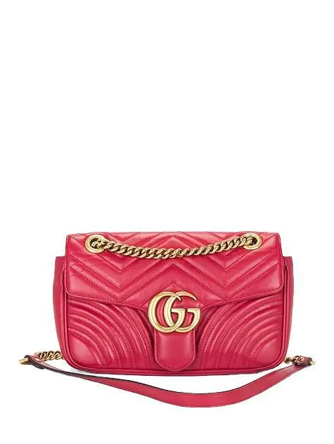 FWRD RENEW Gucci Gg Marmont Shoulder Bag - Red