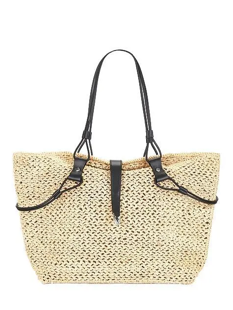 IRO PARIS Lasso Raffia Shoulder Bag - Neutral