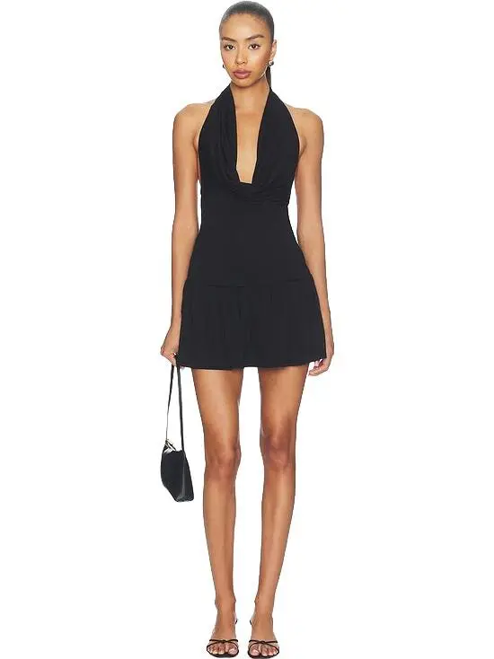 Frankies Bikinis Bowery Jersey Mini Dress - Black