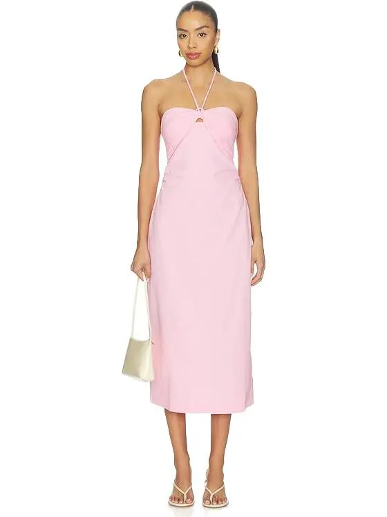 Minkpink Gaia Halter Midi Dress - Fuchsia