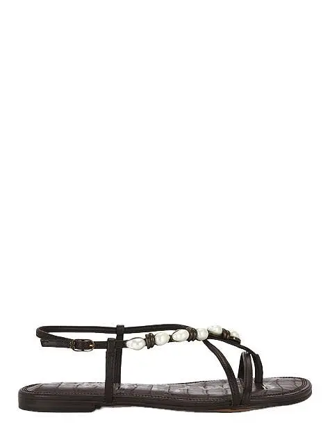 Sam Edelman Calla 2 Embellished Flat Sandals - Brown
