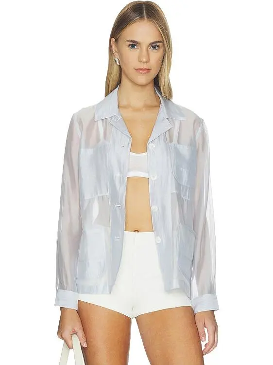 Rag & Bone Jolene Organza Jacket - Blue