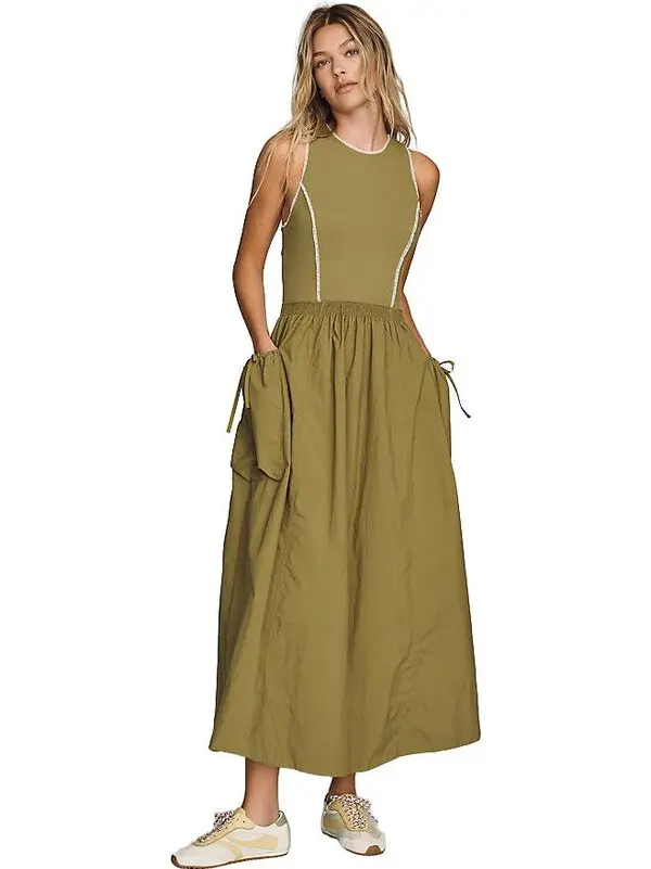 DAILY PRACTICE Racerback Maxi Dress - Olive