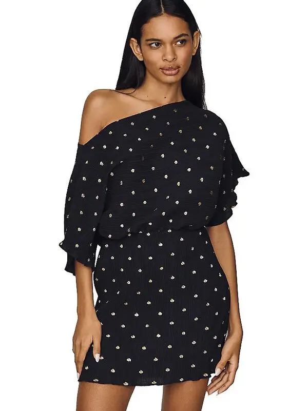 NEVER FULLY DRESSED Off-shoulder Mini Dress - Black