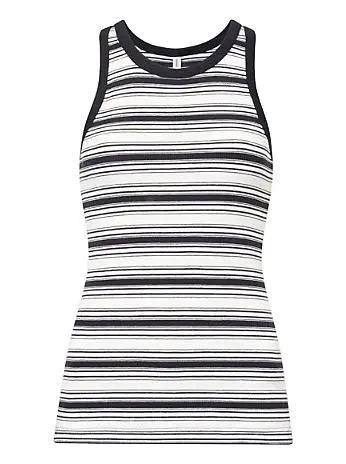 SAMSOE SAMSOE Samsøe Samsøe Striped Sleeveless Cotton Top - Egret