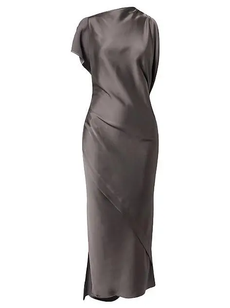 Victoria Beckham Sleeveless Draped Maxi Gown - Ore