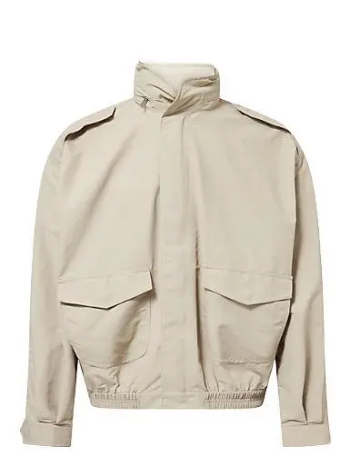 Simkhai Shane Funnel-neck Tech Woven Jacket - Fossil
