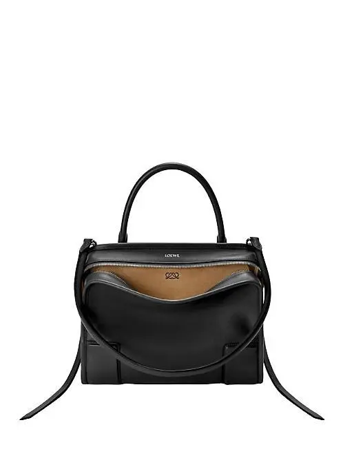 Loewe Amazona 180 Medium Leather Top-handle Bag - Black