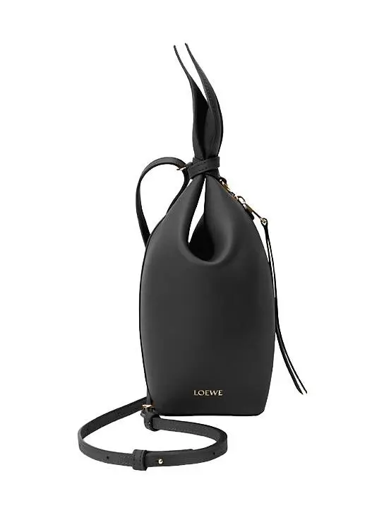 Loewe Leather Scarf Backpack - Black