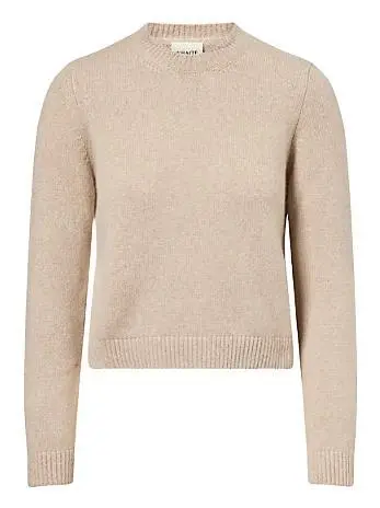 Khaite Leta Crewneck Cashmere Jumper - Putty