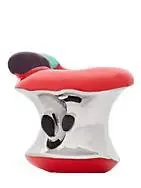 Loewe Brass Apple Charm With Enamel Detail - Silver/red