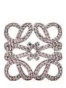 Loewe Anagram Embellished Brass Charm - Silver/pink