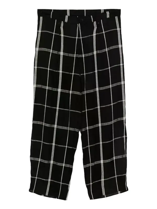 LIMI FEU Check-pattern Trousers - Black