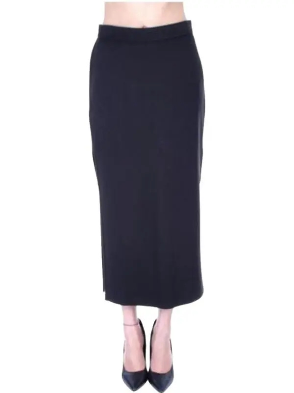 Pinko Side-slit Long Skirt - Black