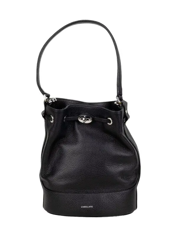 ZANELLATO Drawstring Bucket Bag - Black