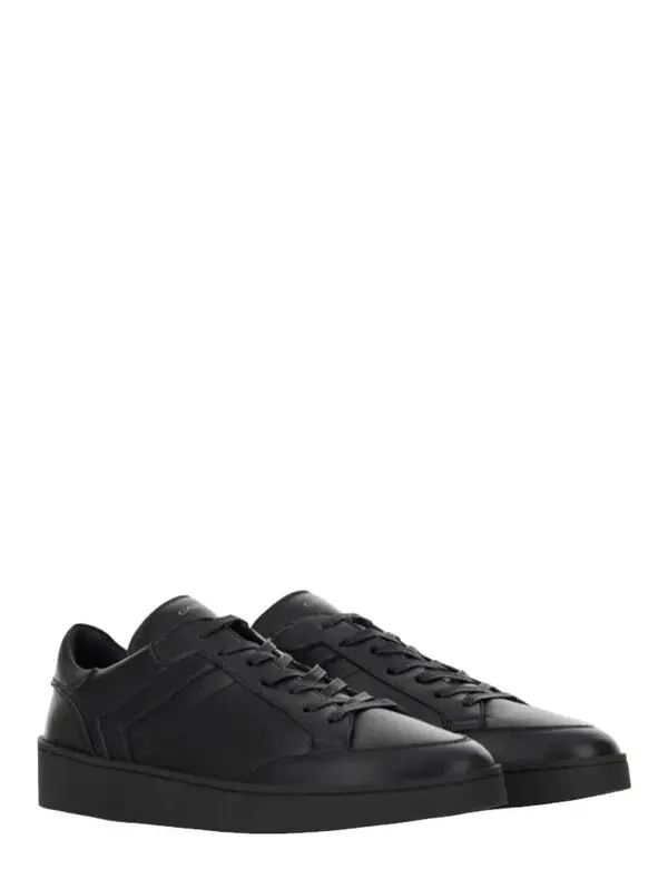 Canali Panelled Low-top Sneakers - Black
