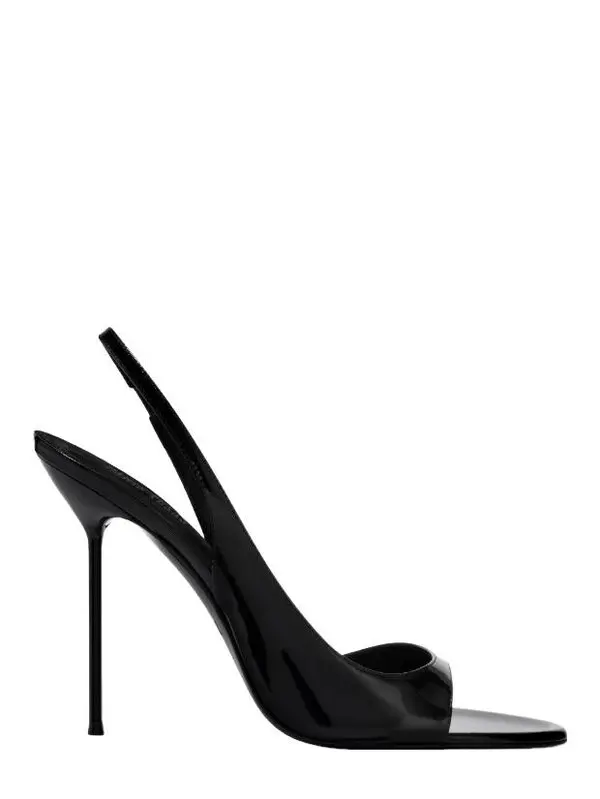 Paris Texas Slingback Open-toe Stiletto Pumps - Black