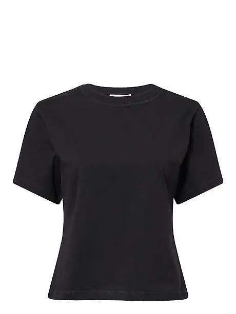 Victoria Beckham Jamie Round-neck Cotton T-shirt - Black