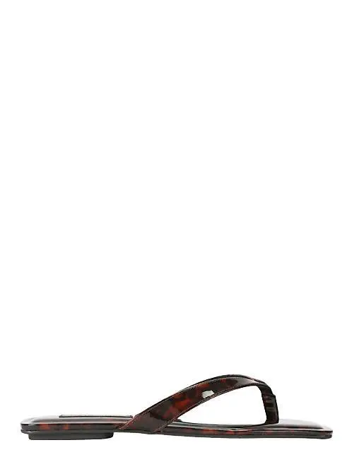 Steve Madden Trella Tortoiseshell Flat Sandals - Brown/oth