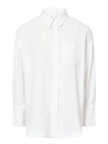 TALA Long Sleeve Linen-blend Shirt - Ivory