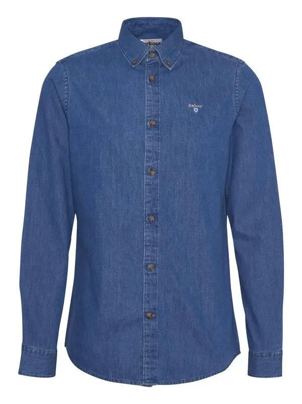 Barbour Logo Detail Denim Shirt - Chambray