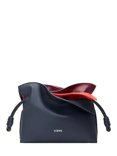Loewe Flamenco Layers Mini Leather Clutch Bag - Multi Deep Navy